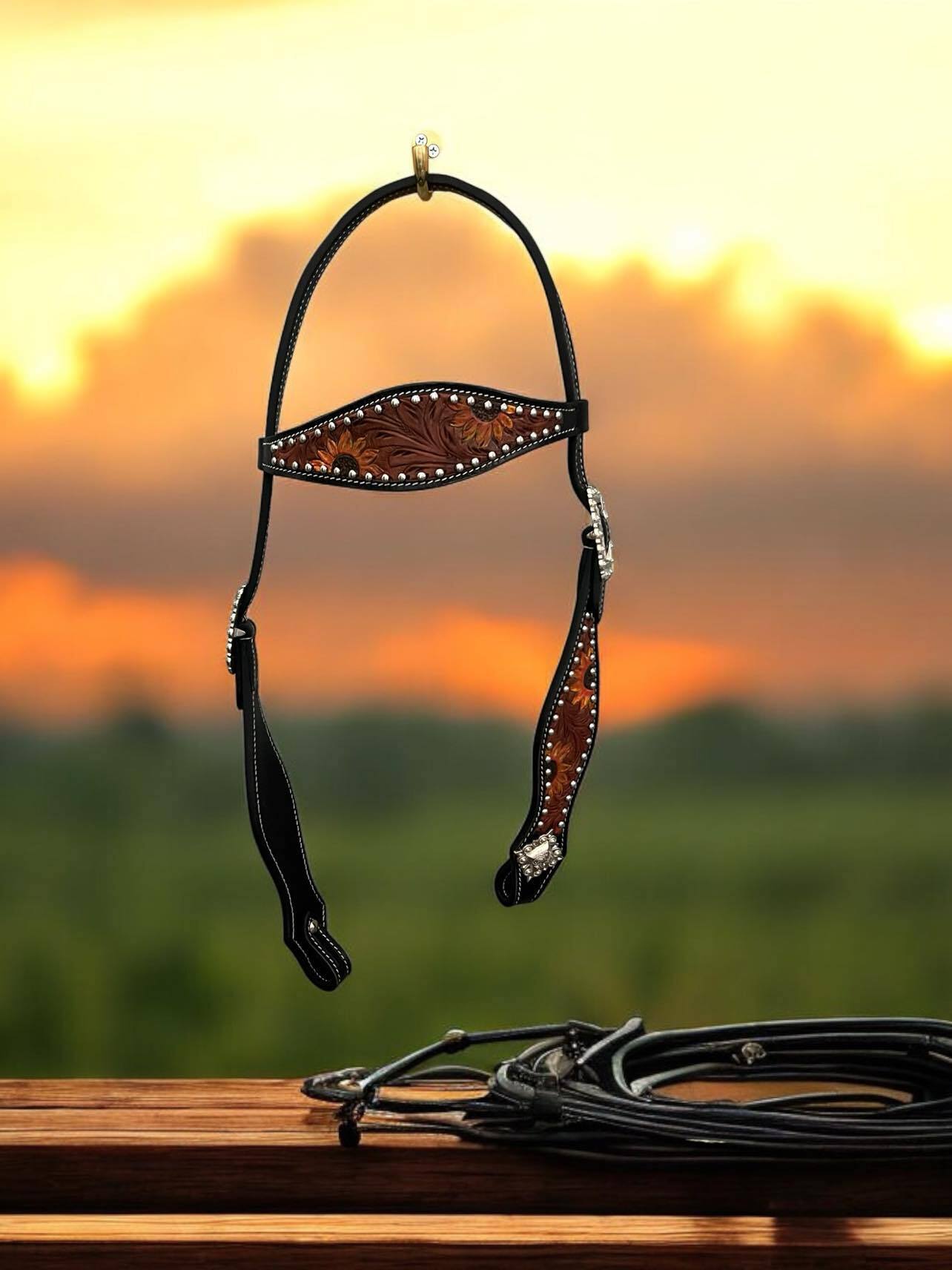 Sunflower Fields Headstall | MILBY & CO
